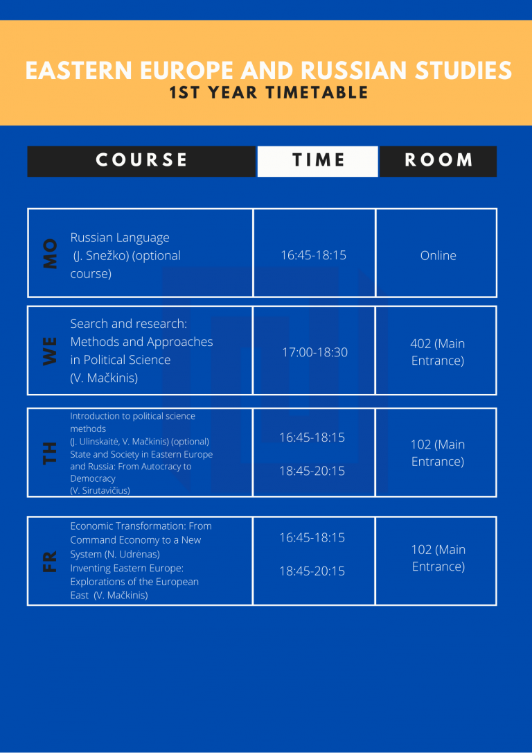 You can find the Eastern Europe and Russian Studies first years ...