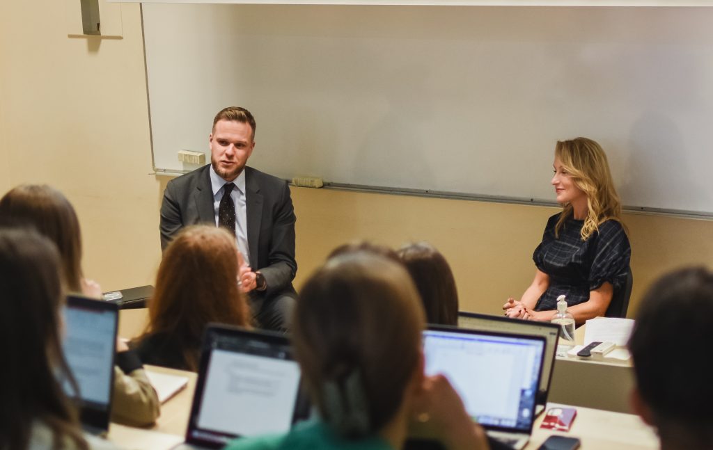 LR Užsienio reikalų ministro Gabrieliaus Landsbergio apsilankymas VU ...